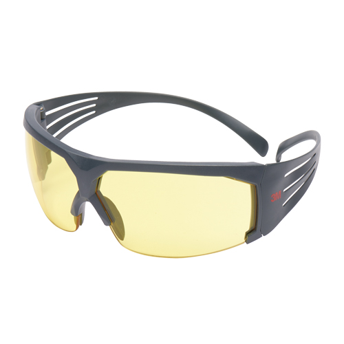 3M SecureFit 600 Series Safety Glasses, Amber Lens, Anti-Fog, ANSI Z87 ...